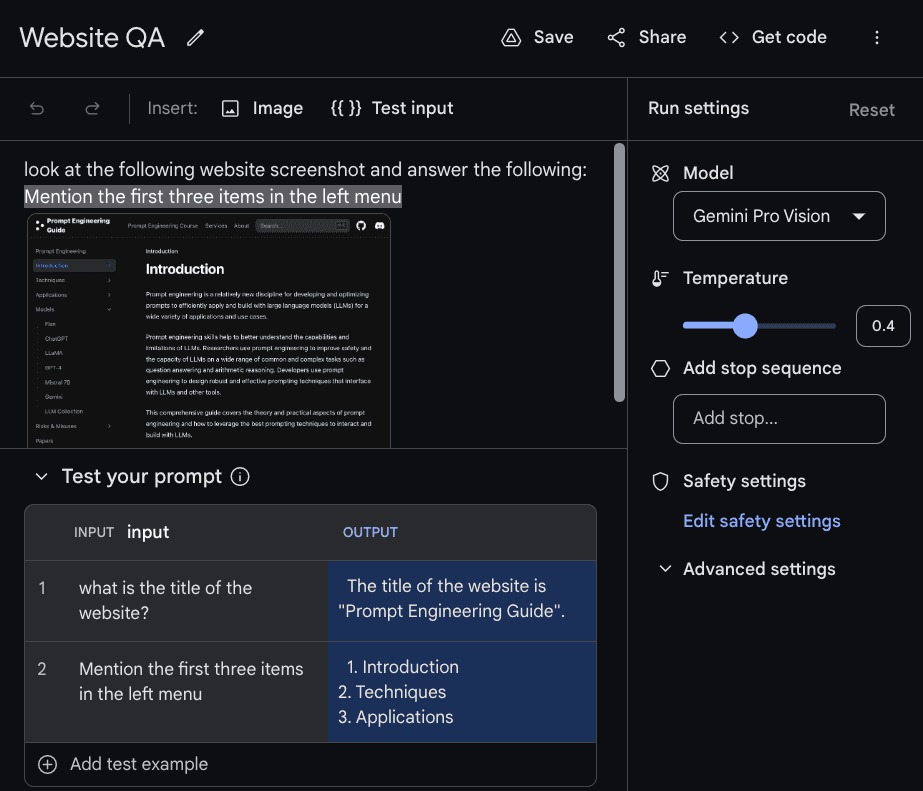 Erste Schritte mit Gemini | Prompt Engineering Guide